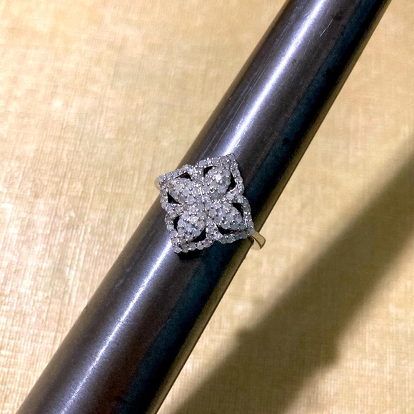 NanasJewelBox | Jewelry | Genuine Diamond Sterling Silver 925 Cluster ...